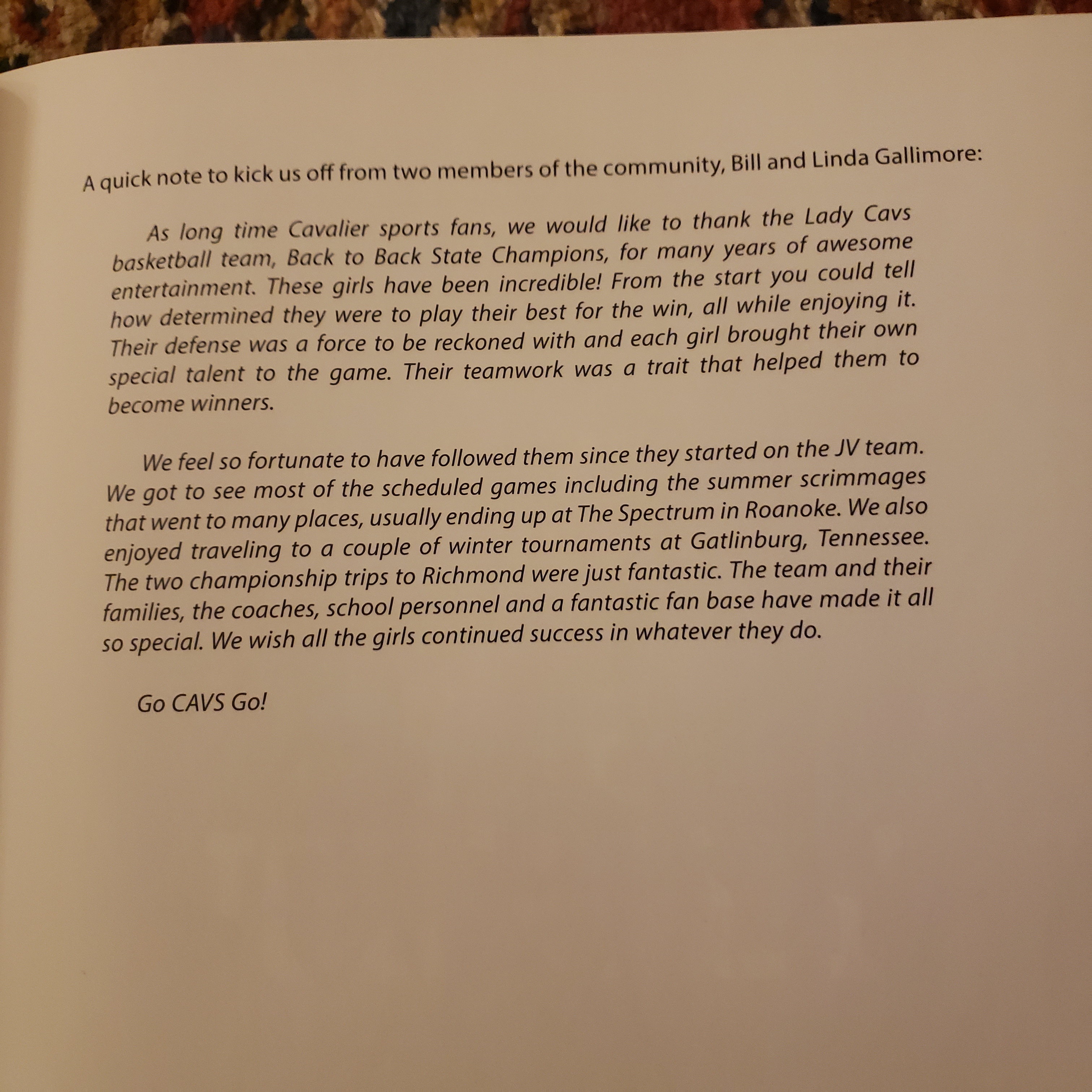 The story about Mr. Bill Gallimore and why he brings a smile to my face ...