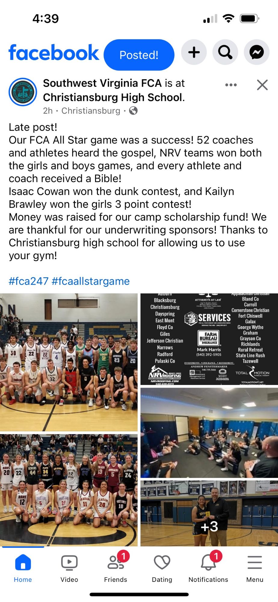 A great look back at last week’s FCA Basketball 🏀 event, curtosey of Marion Harris – A.S.P.N